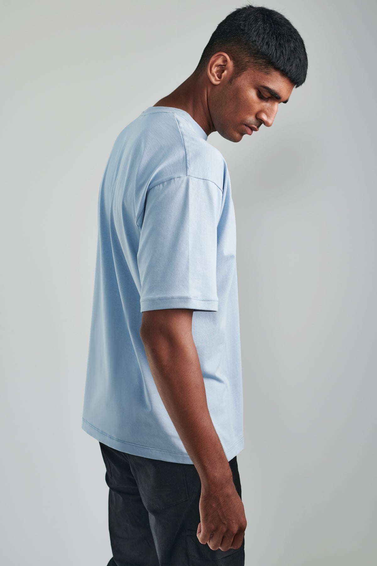 Buy Sky Blue Relaxed Fit Core Tee | Beyours